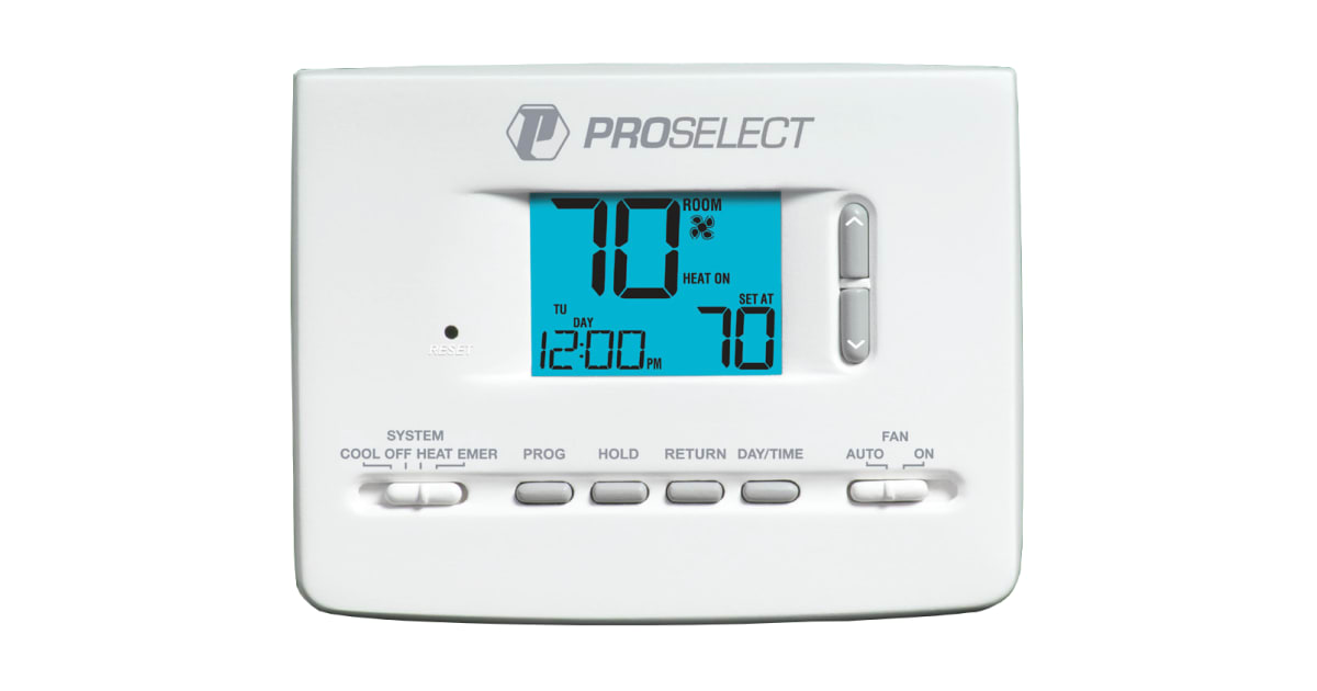 ProSelect PSTSL21P52 Digital 5/2 Programmable Thermostat with 2" Square ...