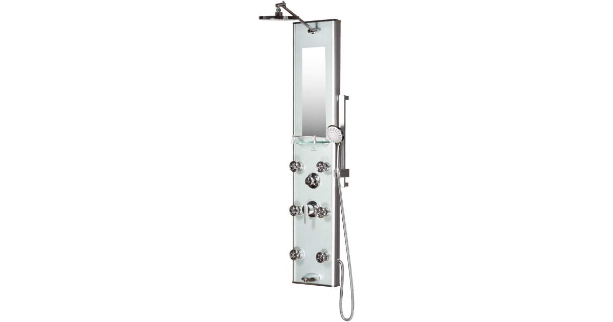 Pulse 1013-GL Multi-Function Shower Panel with Rain Shower Head and 6 ...