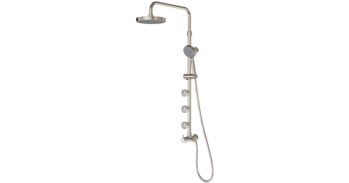 Pulse 1028-BN Lanikai 2.5 GPM Shower System with Rain Shower Head ...