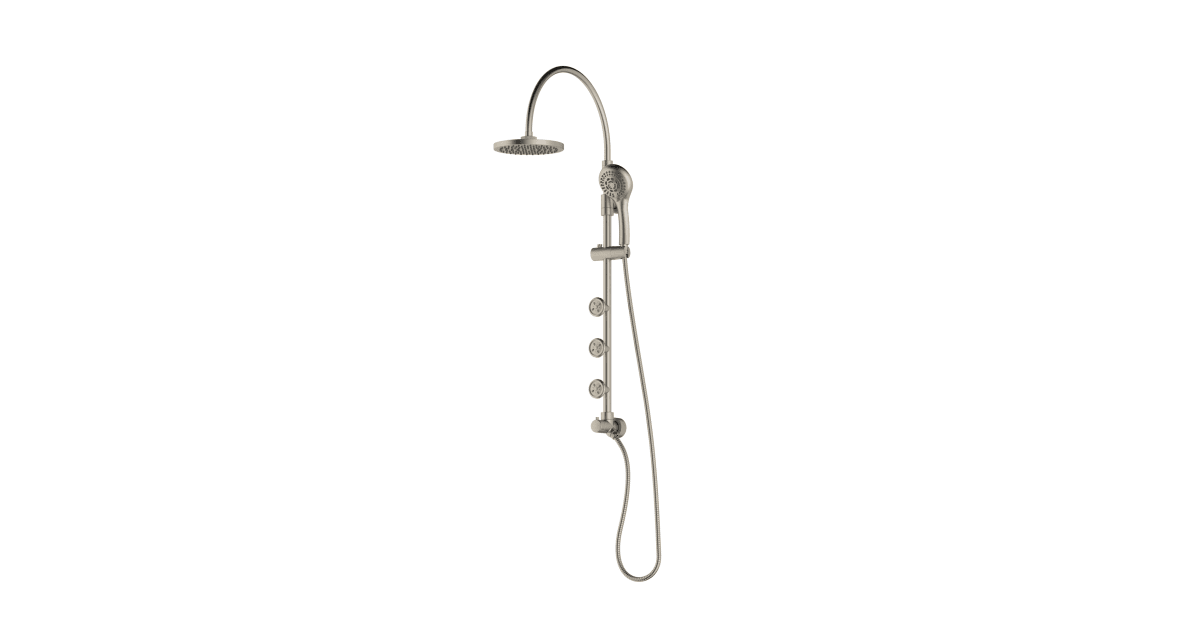Pulse 7001-BN Diamond Pressure Balanced Shower System with Shower Head ...
