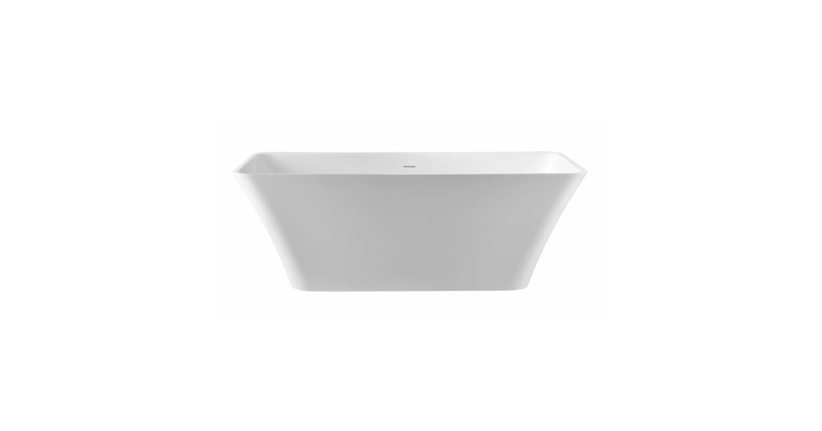 Pulse PT-1043-150 59" Free Standing Acrylic Soaking Tub with Center ...