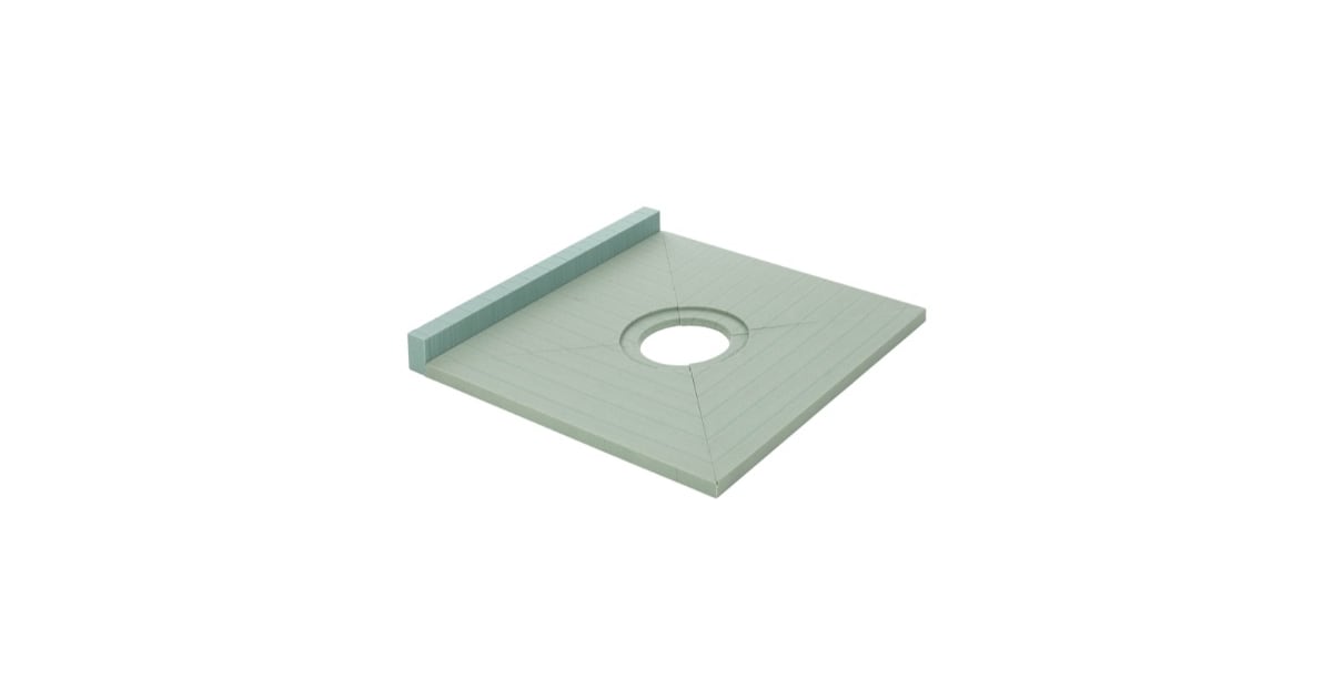 QuickDrain SD3636F SquareDrain 36" x 36" PET Pre-Sloped Shower Pan ...