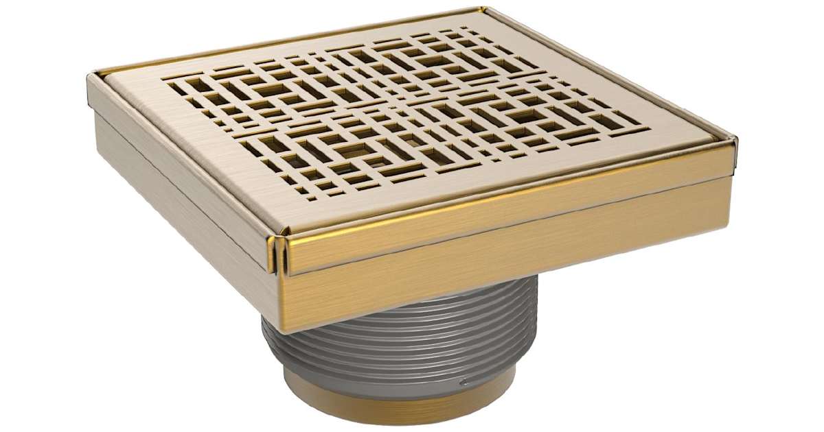 QuickDrain SD04BGDC Squaredrain Kit 4 Inch Deco | Ferguson Home