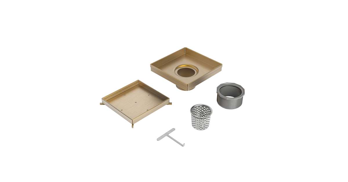 QuickDrain SD05BGTL Squaredrain Kit 5 Inch Tilein | Build.com