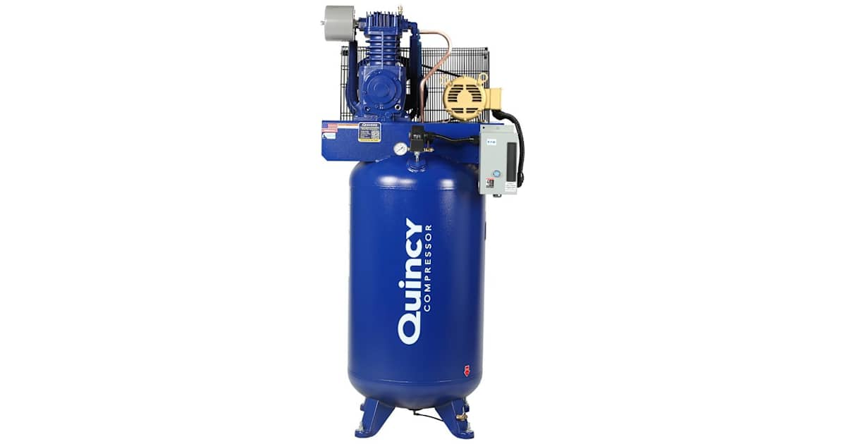 Quincy Compressor 453DS80VCB46 5 HP 80 Gal 175 Max PSI QT Pro Two-Stage ...