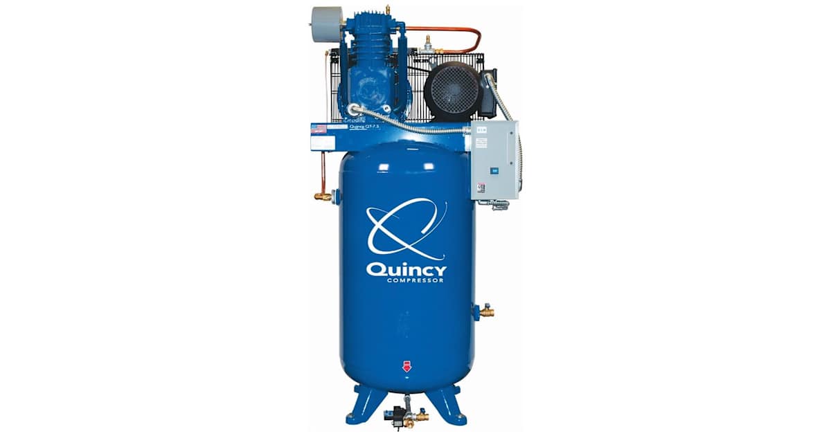 Quincy Compressor 473DS80VCB20 7.5 HP 80 Gal 175 Max PSI QT Pro Two ...