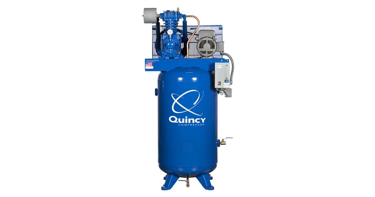 Quincy Compressor 553DS80VCA46 5 HP 80 Gal 175 Max PSI QP Pro Two-Stage ...