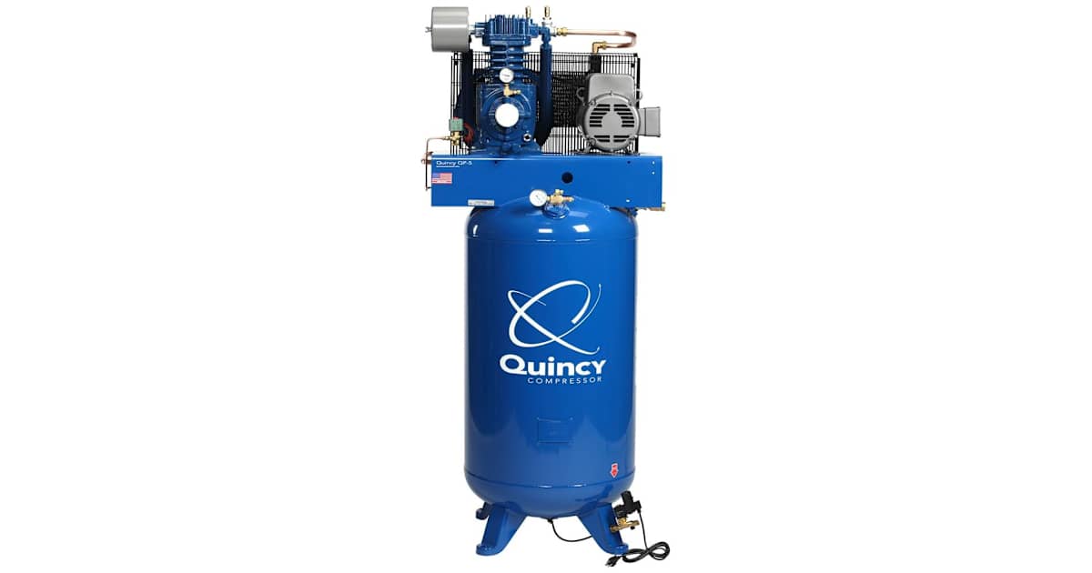 Quincy Compressor 2020040743 5 HP 80 Gal 175 Max PSI QP MAX Two-Stage ...