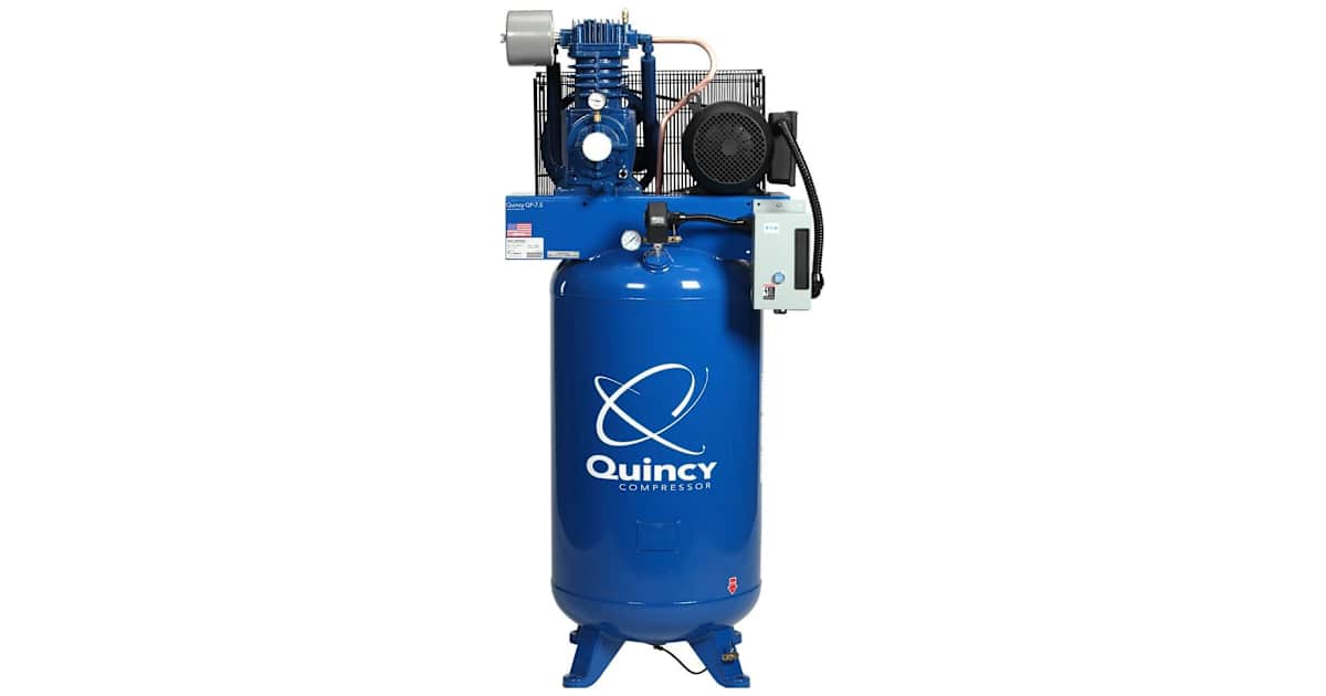 Quincy Compressor 2020040748 7.5 HP 80 Gal 175 Max PSI QP Pro Two-Stage ...