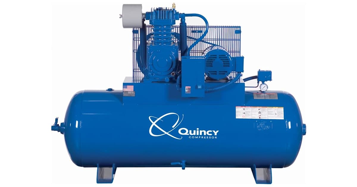 Quincy Compressor 453DS80HCB20 5 HP 80 Gal 175 Max PSI QT Pro Two-Stage ...