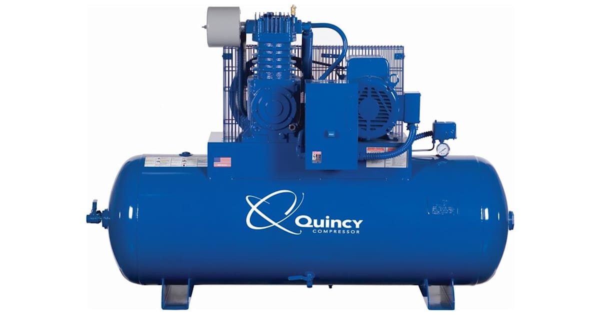 Quincy Compressor 473DS80HCB23 7.5 HP 80 Gal 175 Max PSI QT Pro Two ...