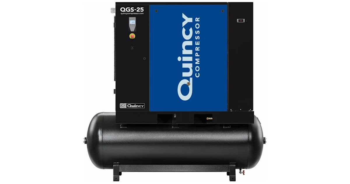 Quincy Compressor 4152026541 25 HP 132 Gal 125 Max PSI Stationary ...