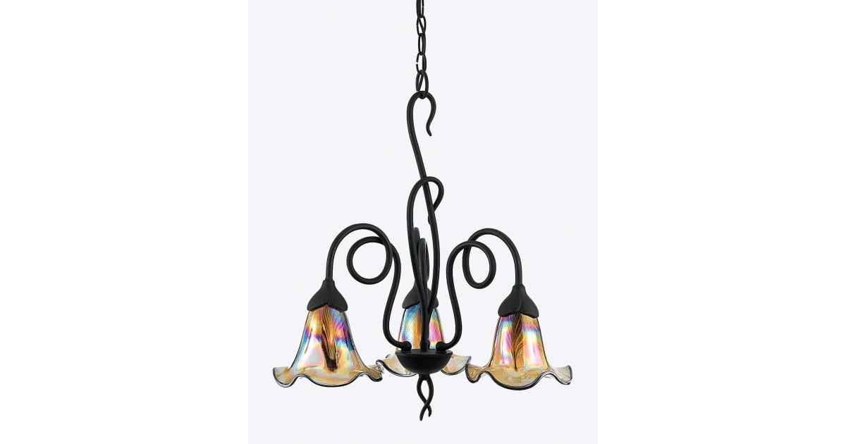 Quoizel BLFF5103IB 3 Light Down Lighting Chandelier/ Salamander Art ...