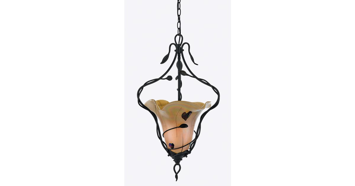 Quoizel Single Light Foyer Pendant from the Salamander Art Glass ...