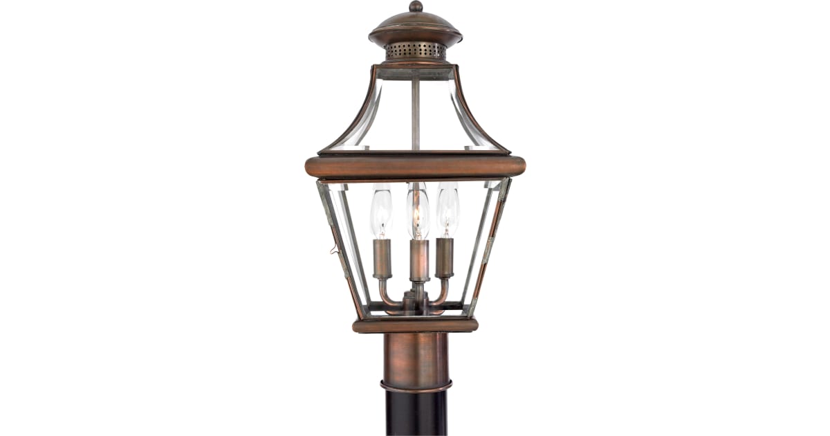 Quoizel CAR9335AC Williamsburg 3 Light Post Light from the Oula ...