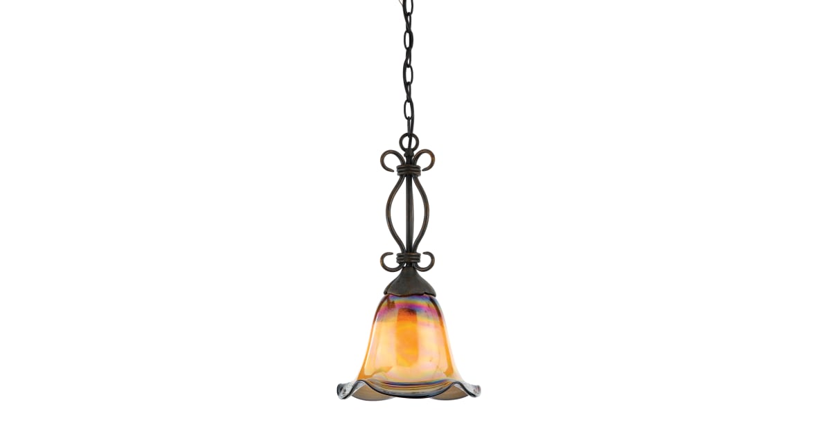 Quoizel Single Light Mini Pendant from the Salamander Art Glass ...