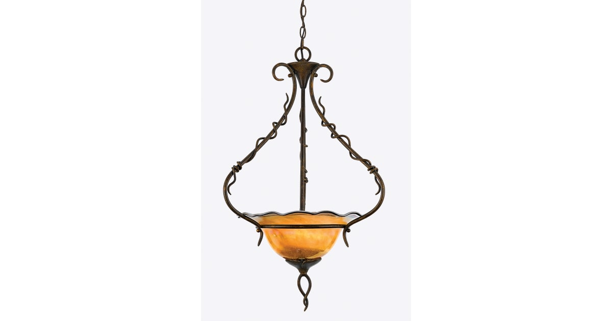 Quoizel Stained Glass / Tiffany Two Light Bowl Pendant from the ...