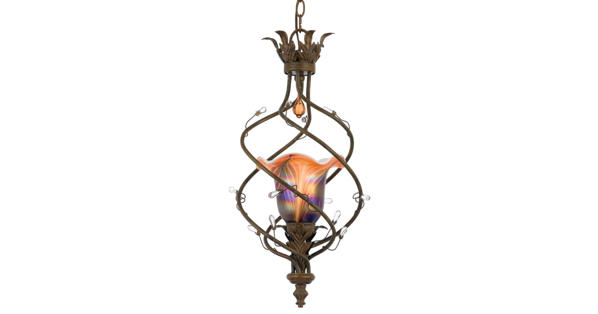 Quoizel SARF5001MT One Light Mini Chandelier from the Salamander Glass ...