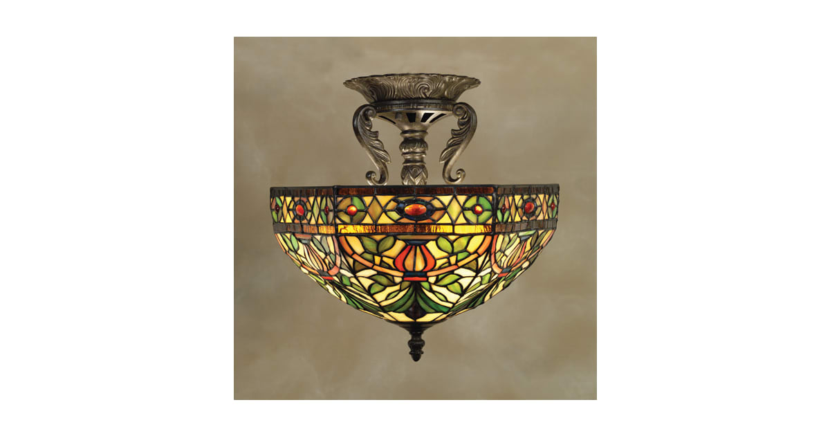 Quoizel Indoor Lighting Ceiling Fixtures Semi-Flush from the Tiffany ...