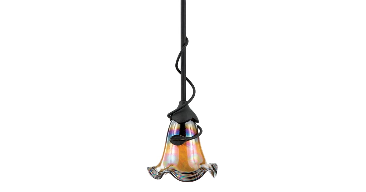 Quoizel Salamander Tiffany Glass 1 Light Mini Pendant with Hand blown ...