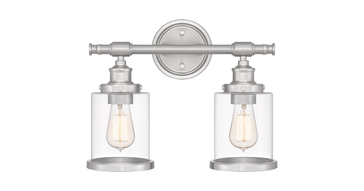 Quoizel DIX8615BN Dixie 2 Light 15" Wide Vanity Light with Clear Glass ...