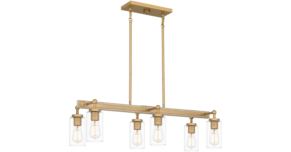 Quoizel KEL633NWS 6 Light 34" Wide Linear Chandelier | Ferguson Home