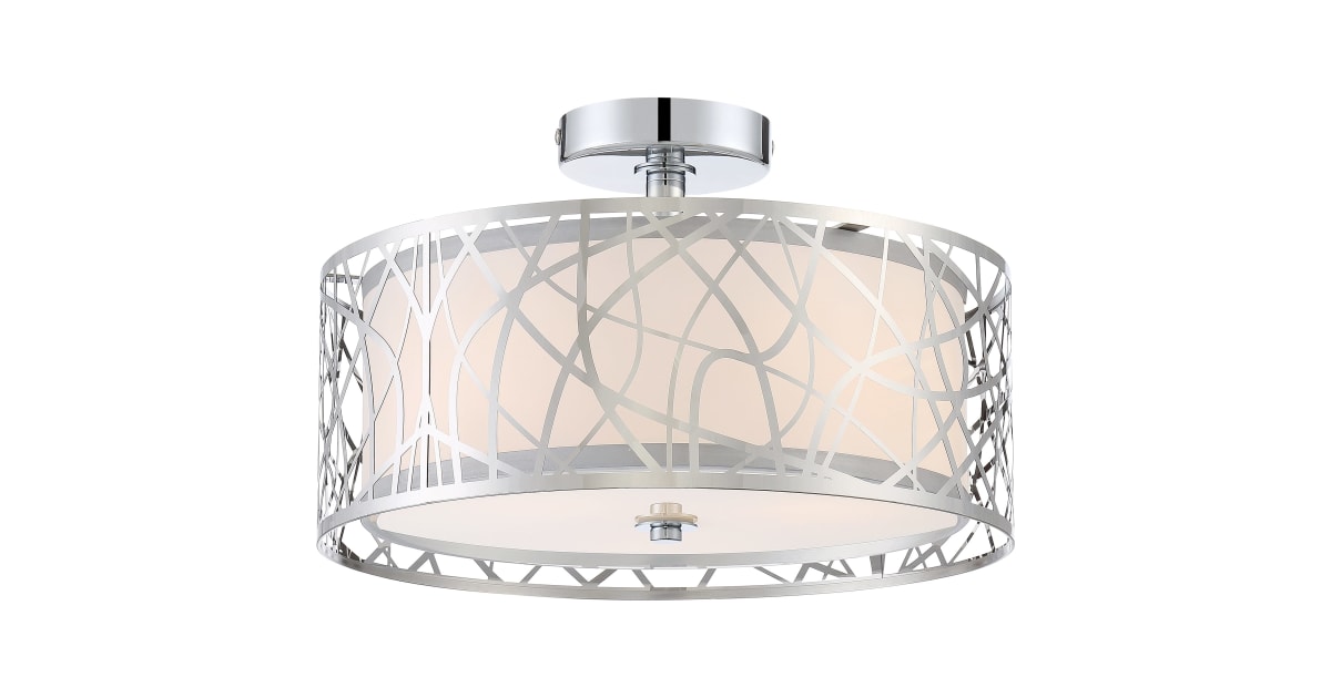 Quoizel PCAE1715C Abode 3 Light 15" Wide Semi Flush Ceiling Fixture ...