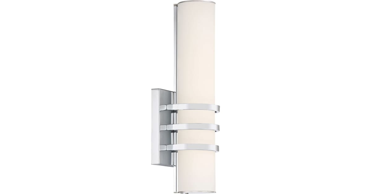 Quoizel PCTY8505C Trinity 12" Tall Integrated LED Wall Sconce with a Glass Shade - ADA Compliant ...