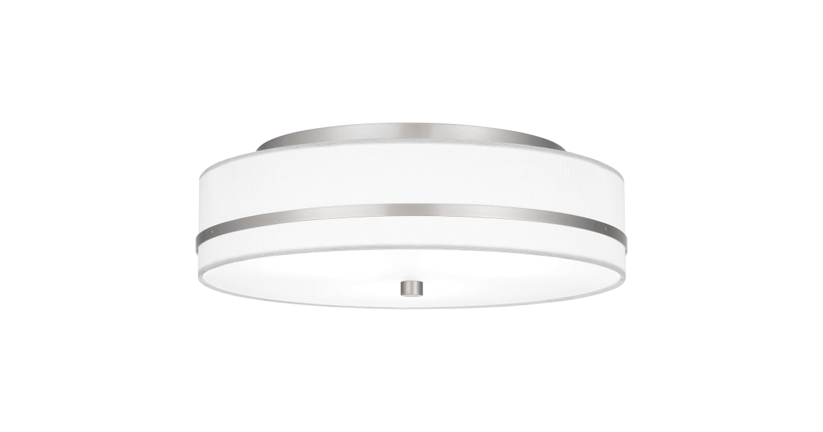 Quoizel QFL6180BN Belotte 3 Light 15" Wide Semi-Flush Drum Ceiling ...