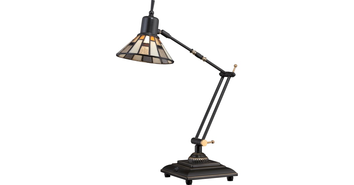 Quoizel TF1860TZ Tiffany Light Swing Arm Desk Lamp | Ferguson Home
