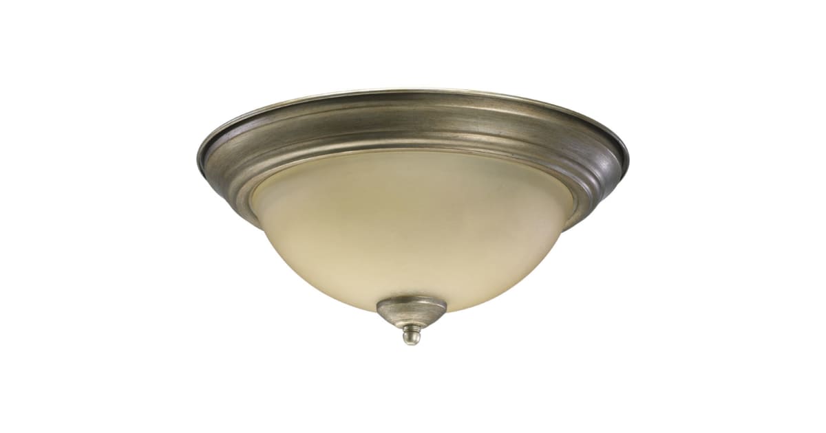 Quorum International 3073-13-22 2 Light Flushmount Ceiling Fixture with ...