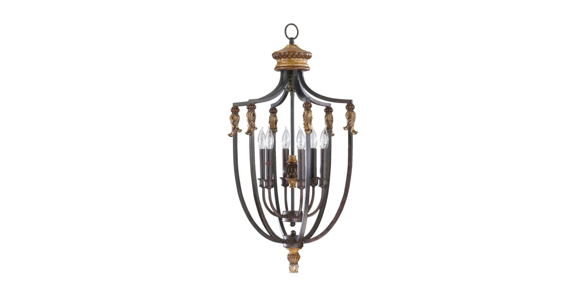 Quorum International 6701-6-44 Six Light Up Lighting Foyer from the ...