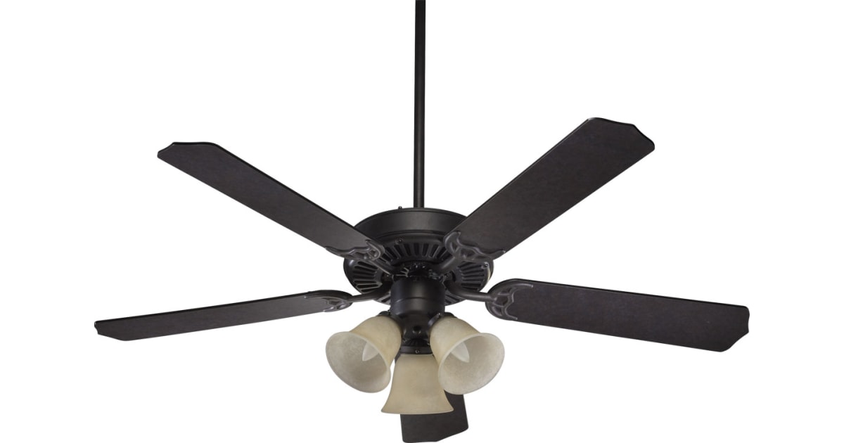 Quorum International 77525-1744 52" 5 Blade 3 Light Indoor Ceiling Fan ...