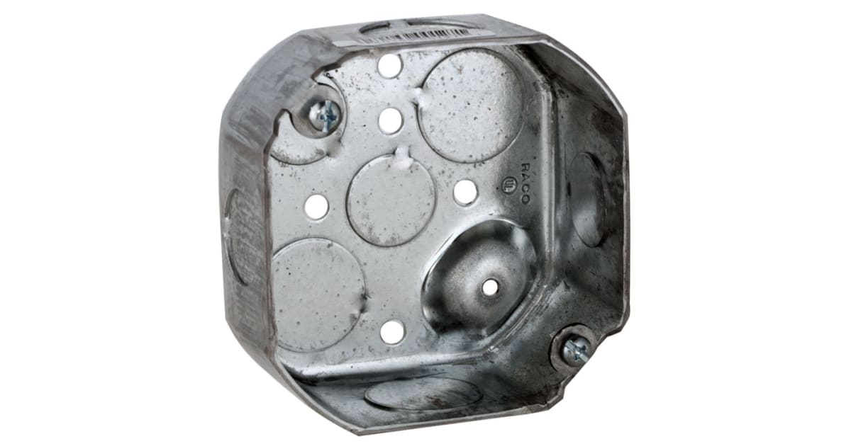 Raco 127 4" Wide Octagon Drawn Box with 8 Knockouts | Ferguson Home