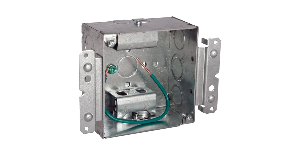 Raco 248MS 4" Wide Square Welded Box with 8 Knockouts and STAB-IT ...