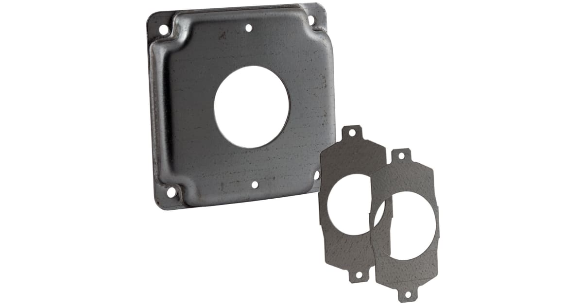 Raco 811U 4-1/8" 1/2" Raised Square Crushed Corner Cover with Insert ...