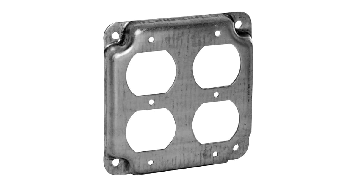 Raco 907C 4-3/16" Square 2 Duplex Crushed Corner Cover | Build.com
