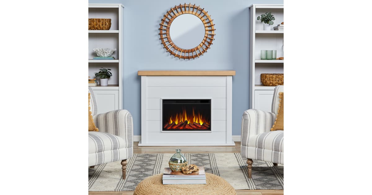 Real Flame 13056E-WHT Marshall 5,100 BTU 49 Inch Wide Free Standing ...