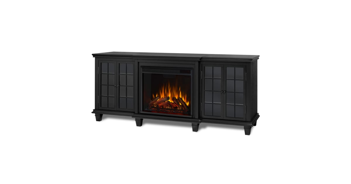 Real Flame 2770E-BK Marlowe 4,780 BTU / 1,500W 70 Inch Wide Media ...