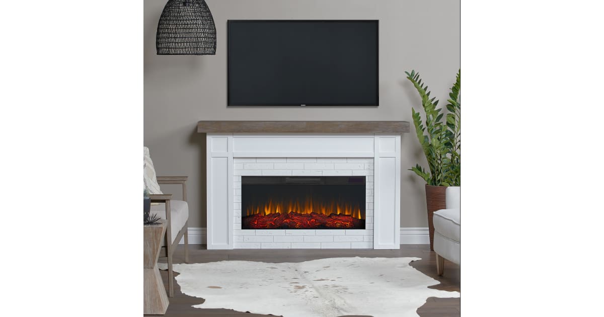 Real Flame 5510E-W Cravenhall 64" Wide 5,100 BTU Landscape Electric ...