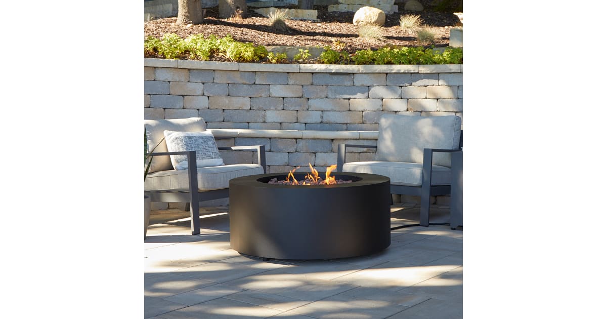 Real Flame C9815LP-BLK Aegean 36 Inch Wide Propane/Natural Gas Round ...