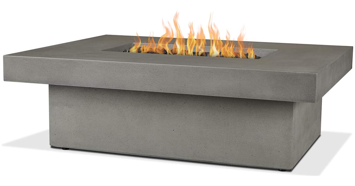 Real Flame 1586LP-ASH Bidwell 44.5 Inch Wide 65,000 BTU Free Standing Liquid Propane Rectangular ...