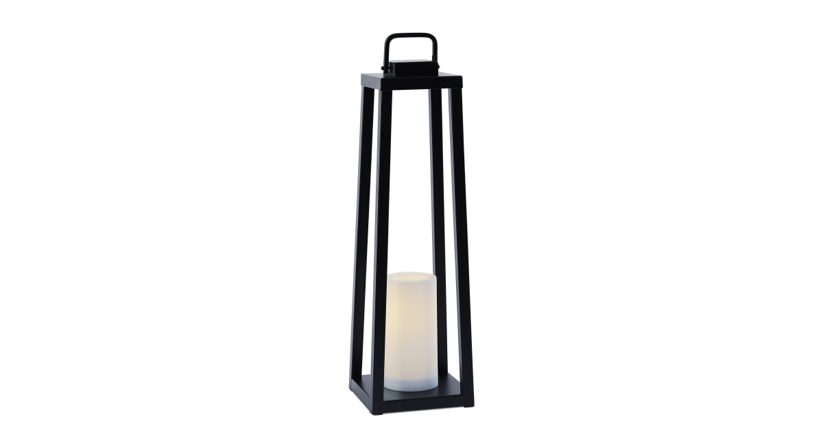 Real Flame 160-BLK Redvale 27" Tall LED Outdoor Column Floor Lamp ...