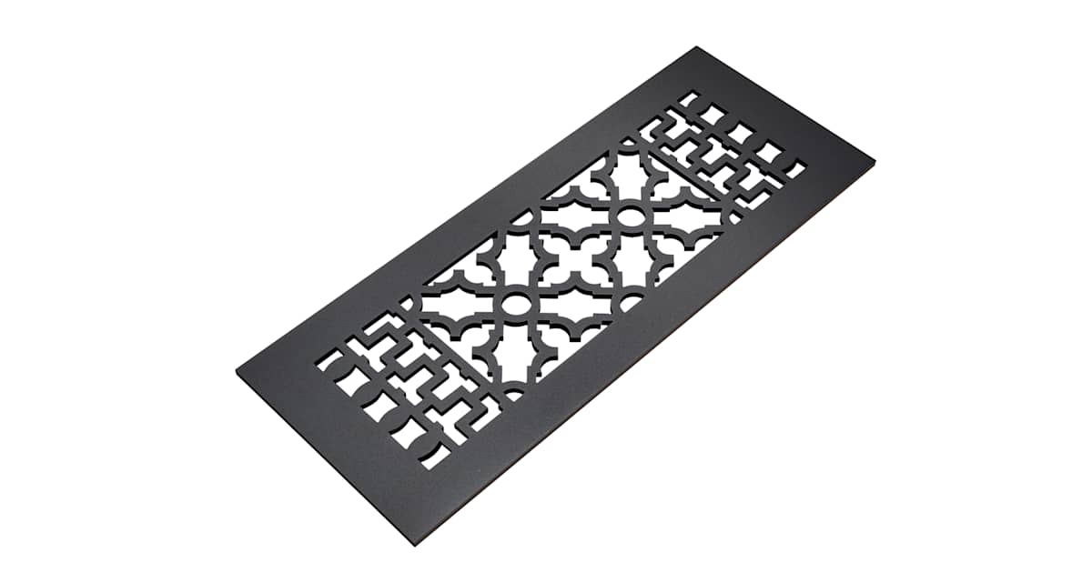 Reggio Registers 1010-ABNH Scroll 8" x 8" Aluminum Floor Grille without ...