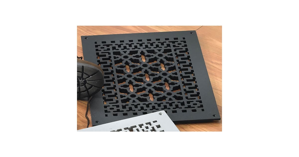 Reggio Registers 1216-NH Scroll Series 10" x 14" Floor Grille without ...