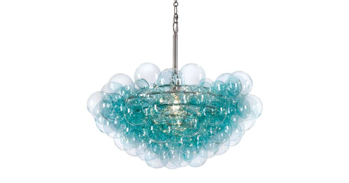 Regina Andrew 16-1044AQ Bubbles 28" Wide Chandelier | Ferguson Home