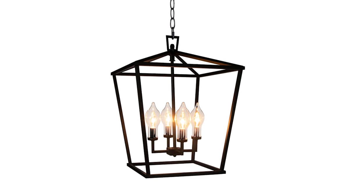 Regina Andrew 17-1016 Hampton 4 Light 20" Wide Semi-flush Lantern ...