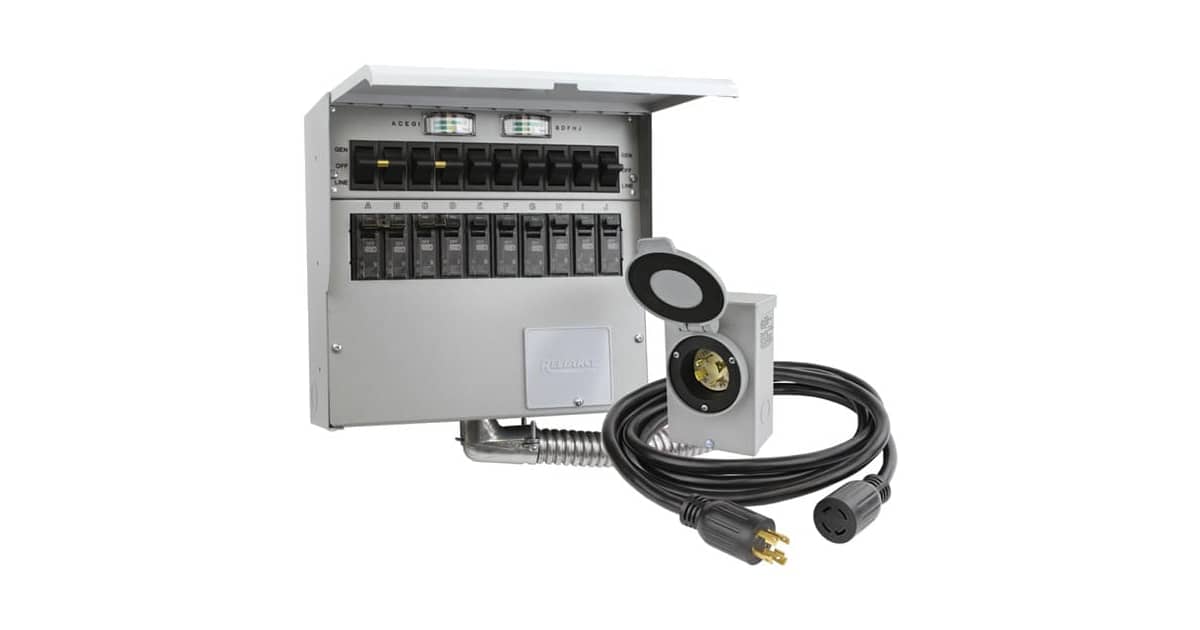 Reliance Controls 310CRK Pro/Tran 2 30-Amp (120 / 240V) Single-Phase ...