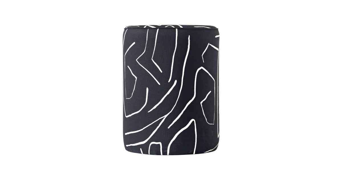 Ren Wil CHA088 Artak 14" Wide Cotton Accent Stool | Ferguson Home