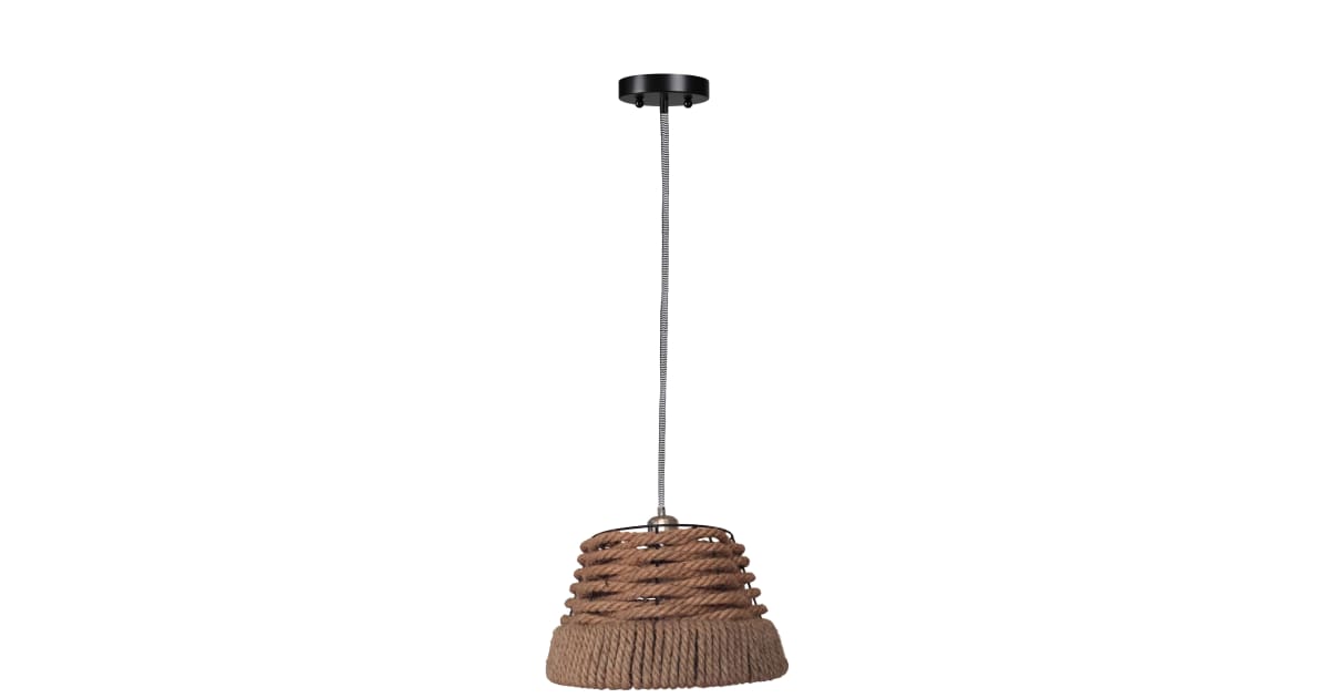 Ren Wil LPC4037 Dayton Single Light 8" Wide Pendant with Rattan Shade ...
